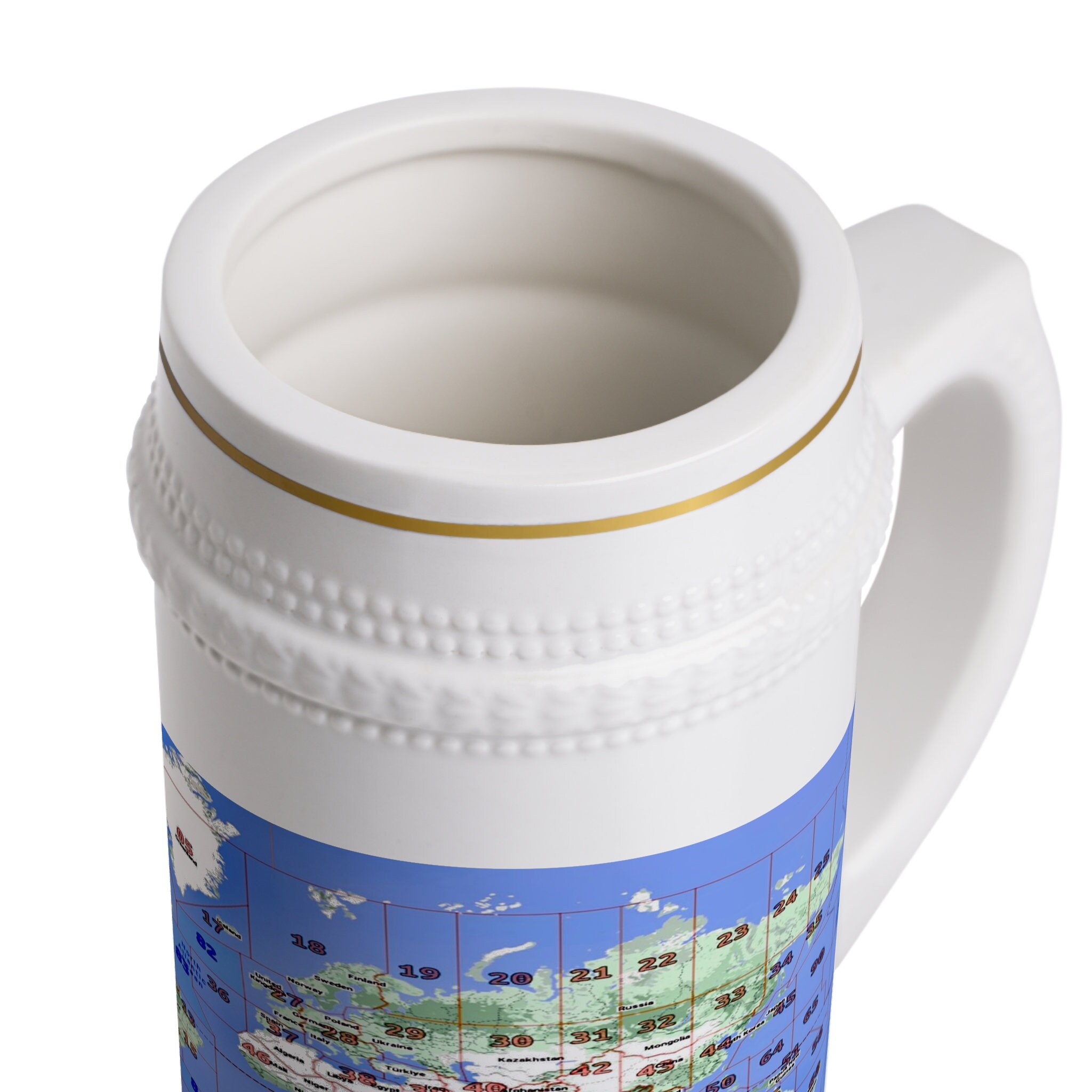 ITU Zone Map Ham Radio Beer Stein Mug - Etsy