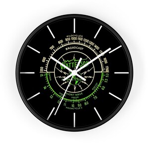 Watterson Shortwave Radio Dial Wall Clock for Your Ham Radio Hamshack ...