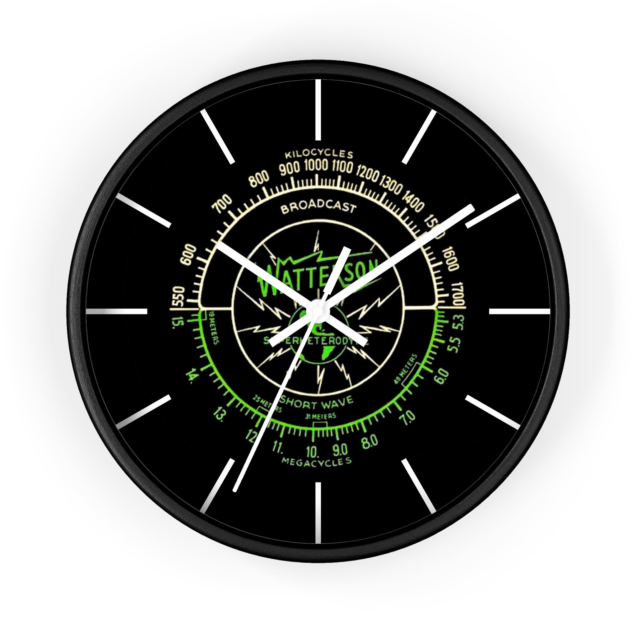 Watterson Shortwave Radio Dial Wall Clock for Your Ham Radio Hamshack ...