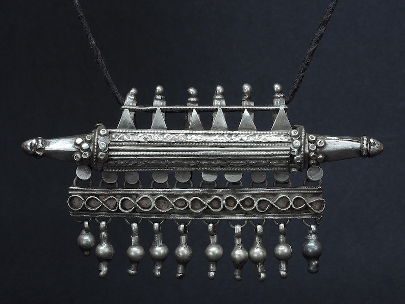 Antique Rajasthan Silver Amulet Container Pendant | Tribal Talisman ...