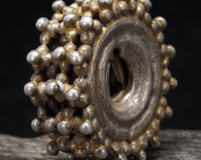 Antique Granulated Silver Bead. ø 16 Mm. Yemen. Tribal, Ethnic Jewelry ...