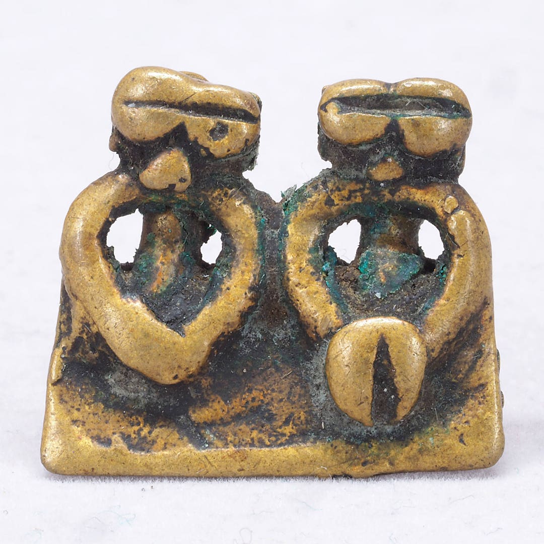 Antique Brass Ancestor Amulet. Senufo, Ivory Coast, Africa. Tribal ...