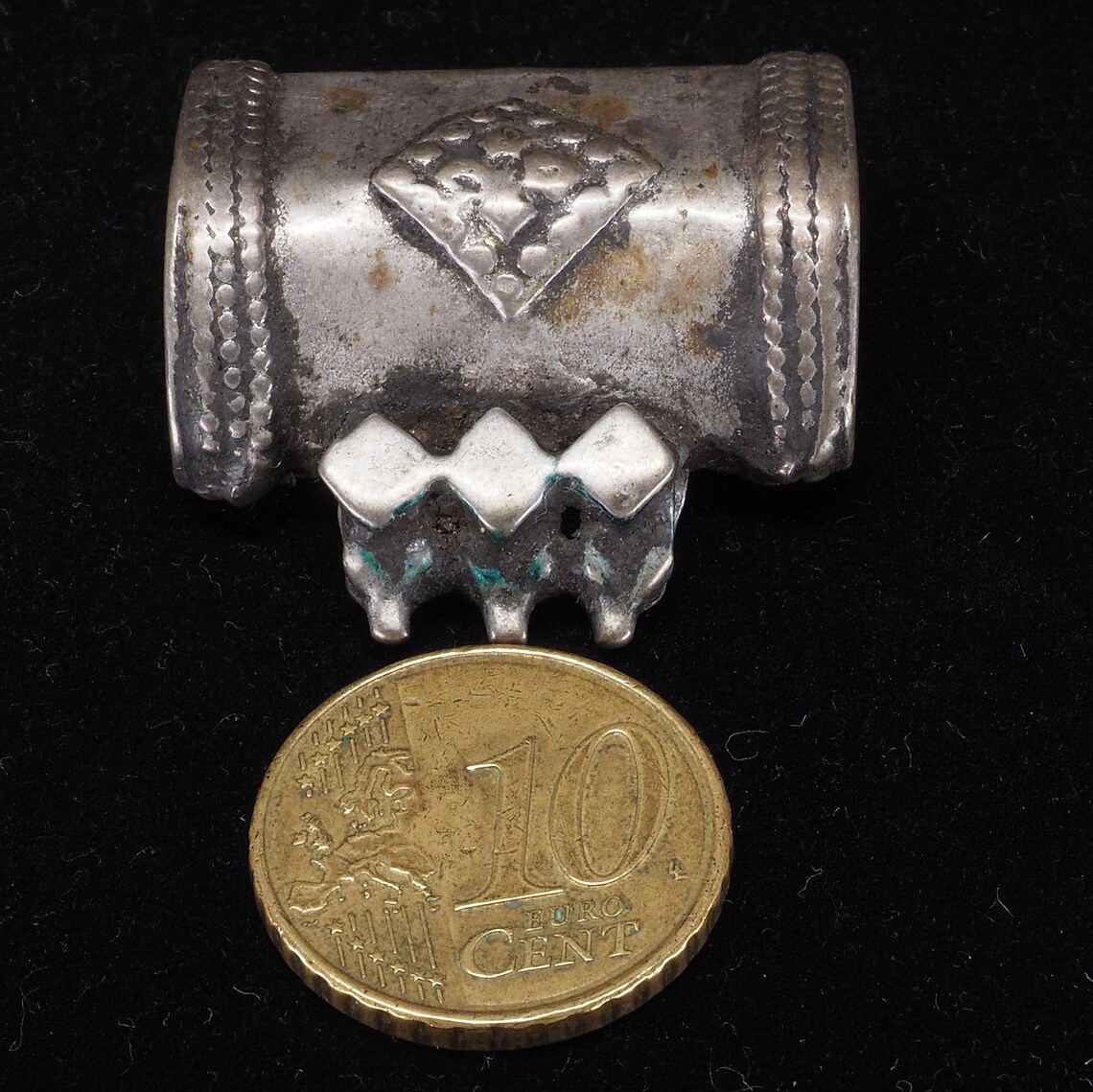 Antique Silver Amulet Container Pendant. 29 X 28 Mm. Yemen. Tribal ...