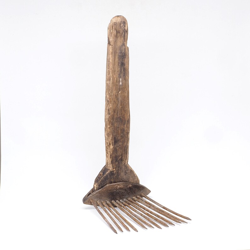 Antique Wood and Iron Wool Comb. Berber Morocco. - Etsy