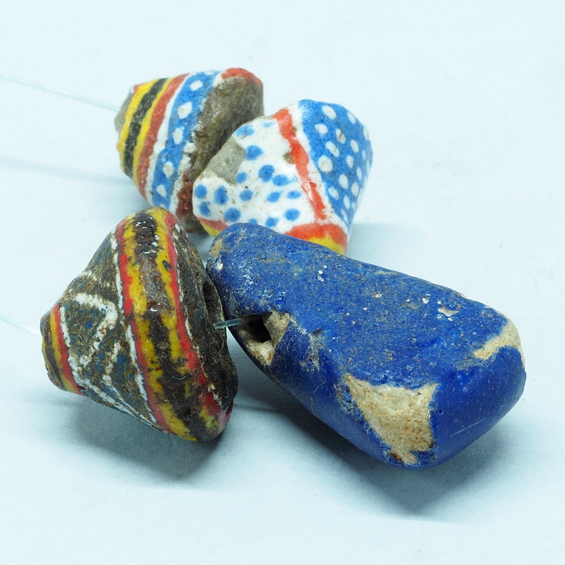 4 Antique Kiffa Glass Bead. Mauritania. Tribal Ethnic Jewelry - Etsy