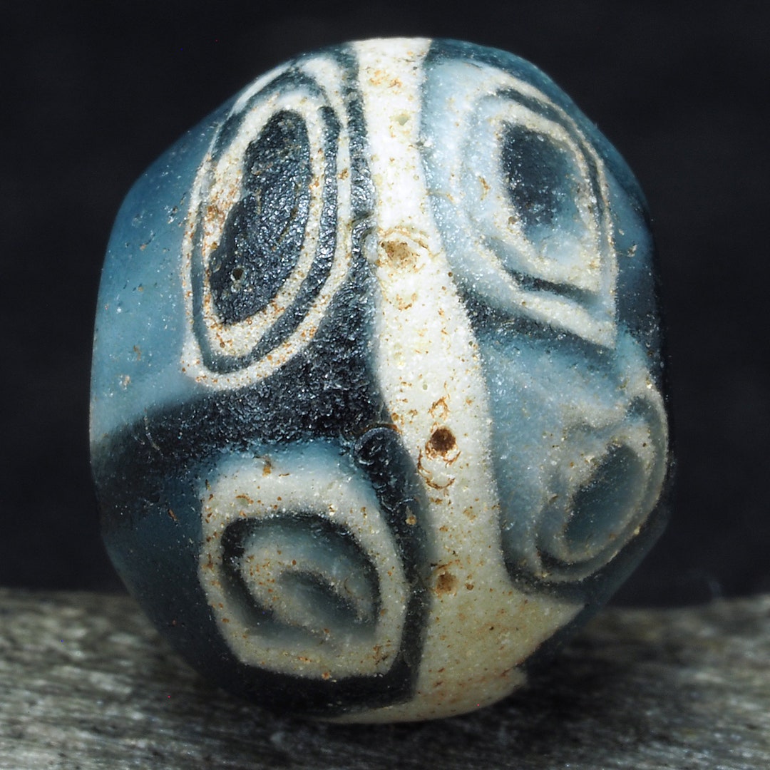 Ancient Medieval Islamic Glass Eye Bead. ø 14 Mm. 900-1200 CE. Western ...