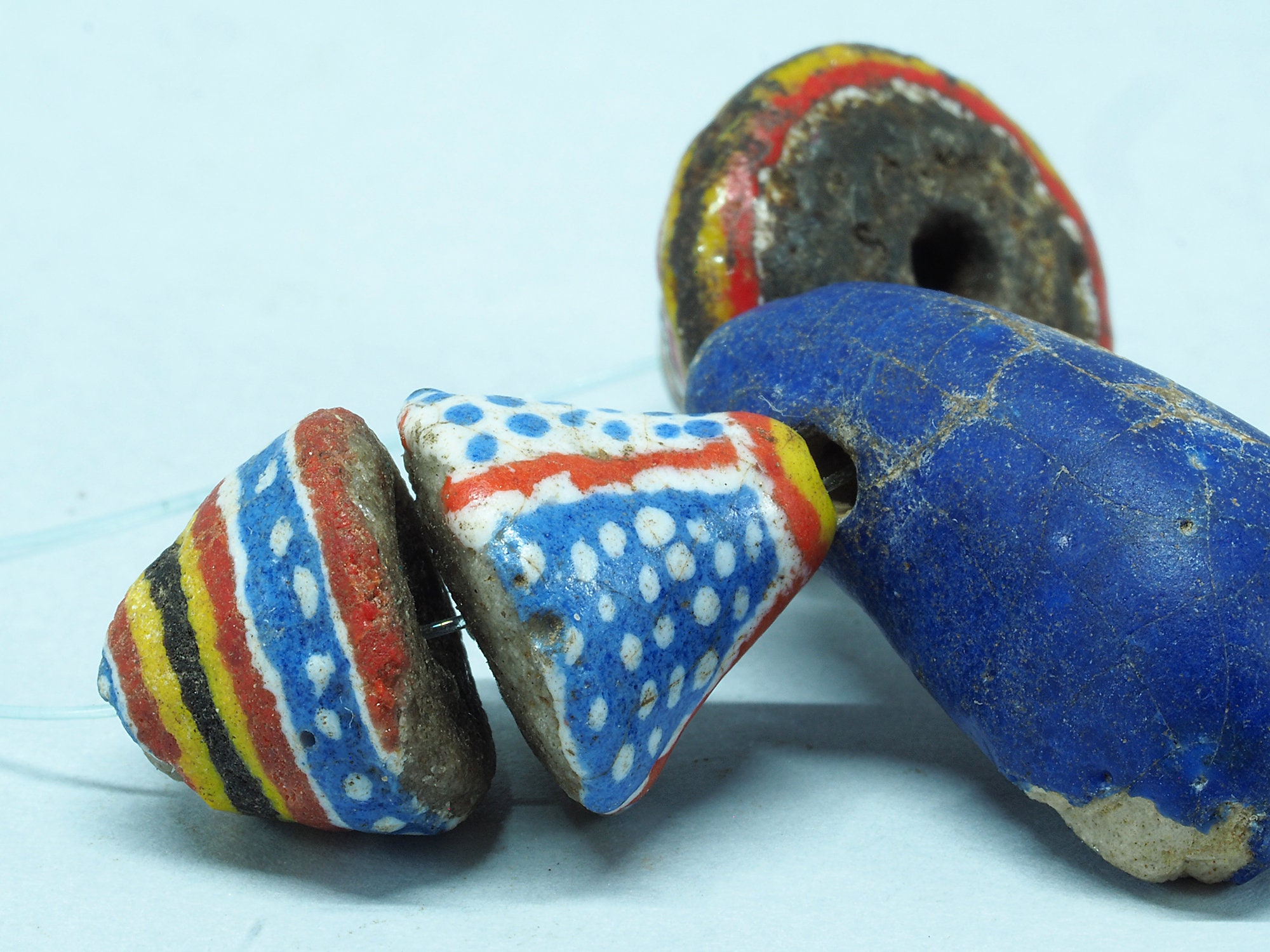 4 Antique Kiffa Glass Bead. Mauritania. Tribal Ethnic Jewelry - Etsy