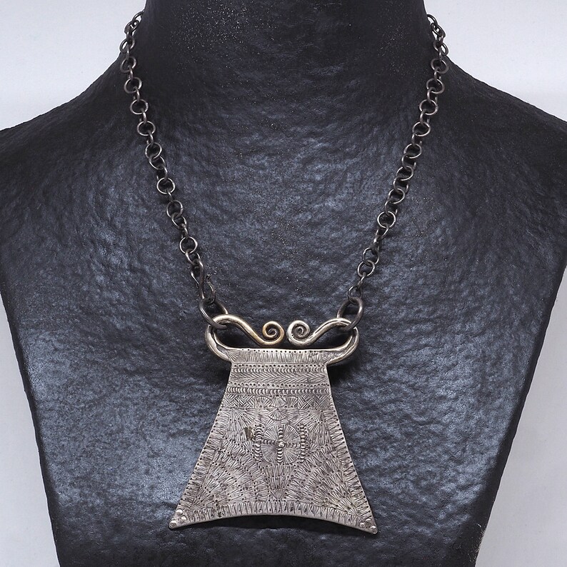 Antique silver spirit lock pendant. Unusual. Hmong Golden | Etsy