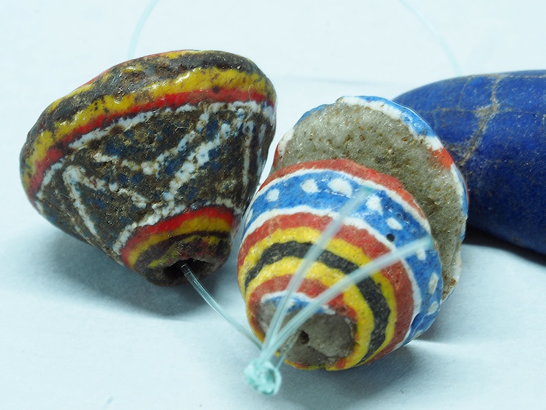 4 Antique Kiffa Glass Bead. Mauritania. Tribal Ethnic Jewelry - Etsy