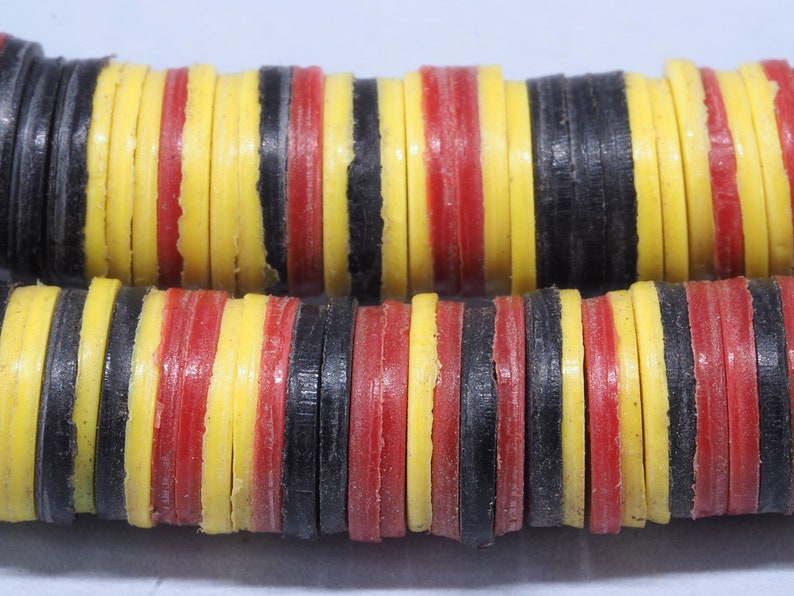 Vulcanite Vinyl Heishi Beads Necklace. ø 6 Mm. 34. Ethnic | Etsy