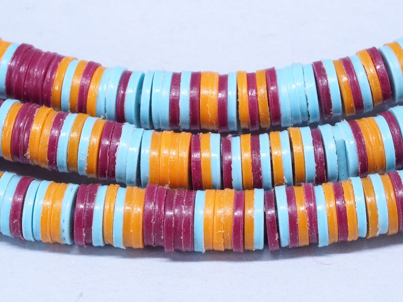 Vulcanite Vinyl Heishi Beads Necklace. ø 4 Mm. 32. Ethnic - Etsy