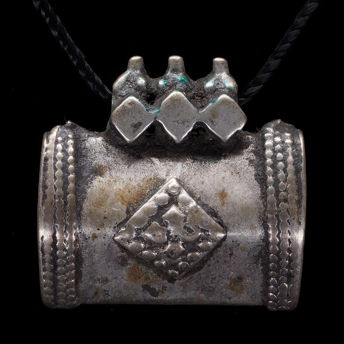 Antique Silver Amulet Container Pendant. 29 X 28 Mm. Yemen. Tribal ...