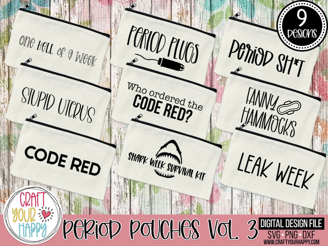 Period Pouches Vol. 3 - A Collection of SVG/DXF Cutting Files Includes ...