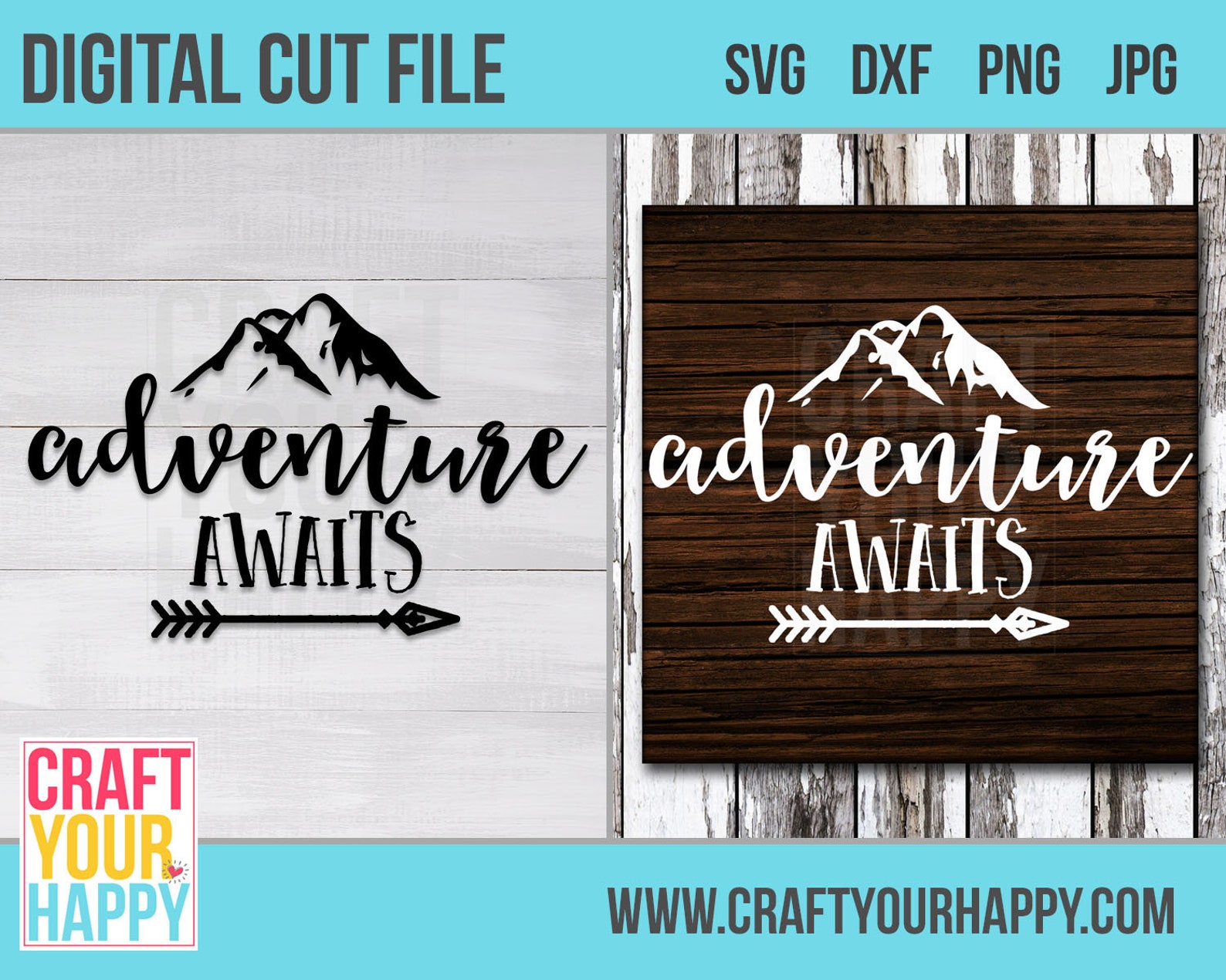 SVG DXF EPS Cut File Adventure Awaits Cutting File for | Etsy