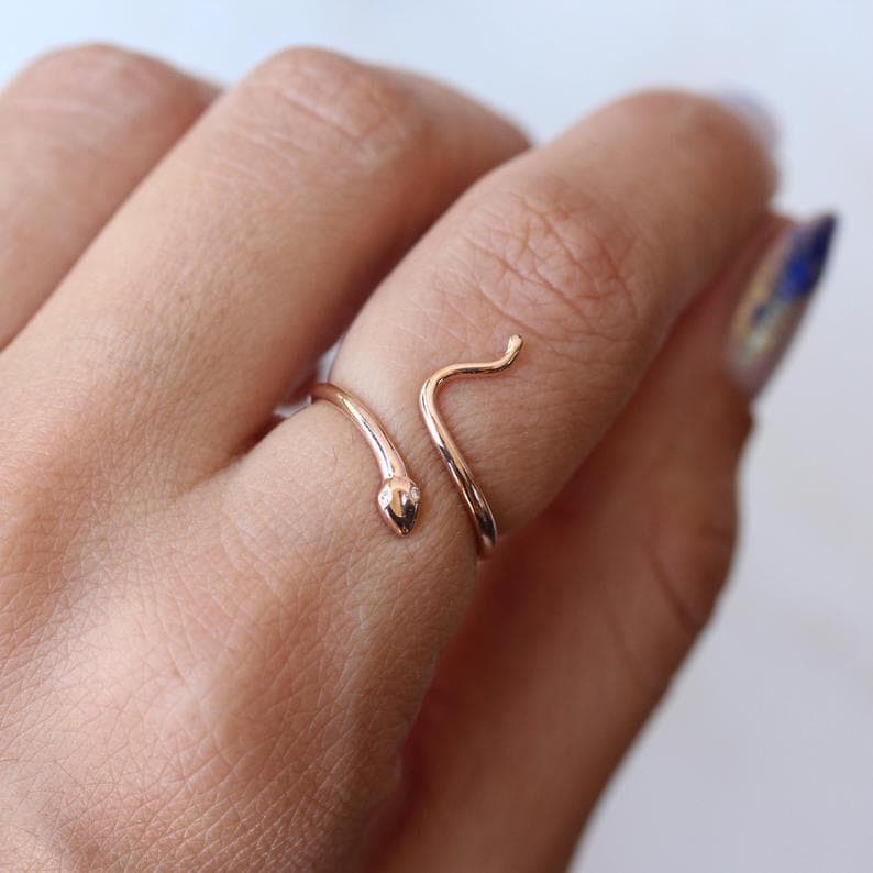 Snake With Diamond / Gemstone / Emerald / Sapphire Eyes Ring, Unique ...