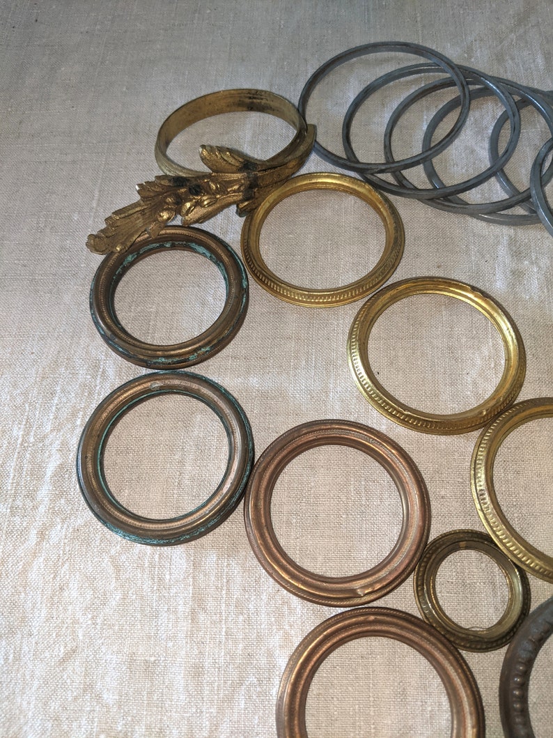 20 Assorted Vintage French Curtain Rings Drapery Pole Rings - Etsy