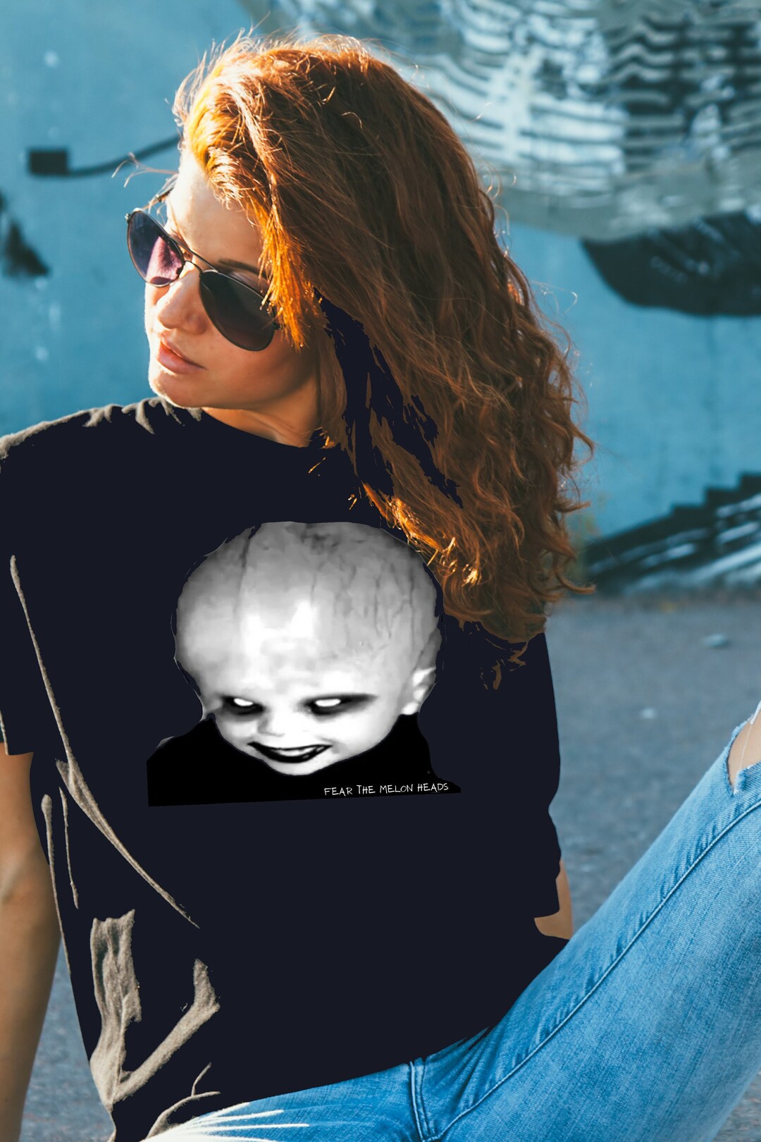 Cryptid Folklore Melon Heads Graphic T-shirt, Graphic Tees, Paranormal ...