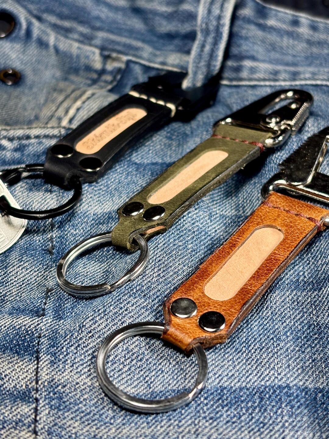 Handmade Leather Keychain With Personalized Laser Engraving – an ...