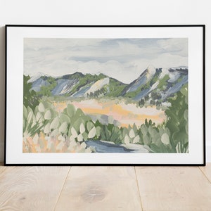 Colorado Mountains Abstract Landscape Print - Etsy