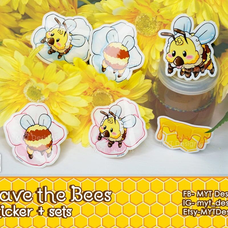 Bee Stickers - Etsy