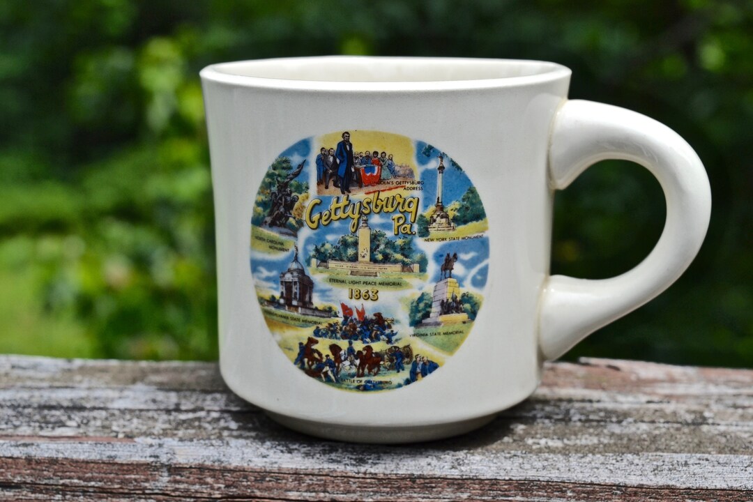Vintage 1970s Gettysburg Address Coffee Mug. Civil War History Mug ...