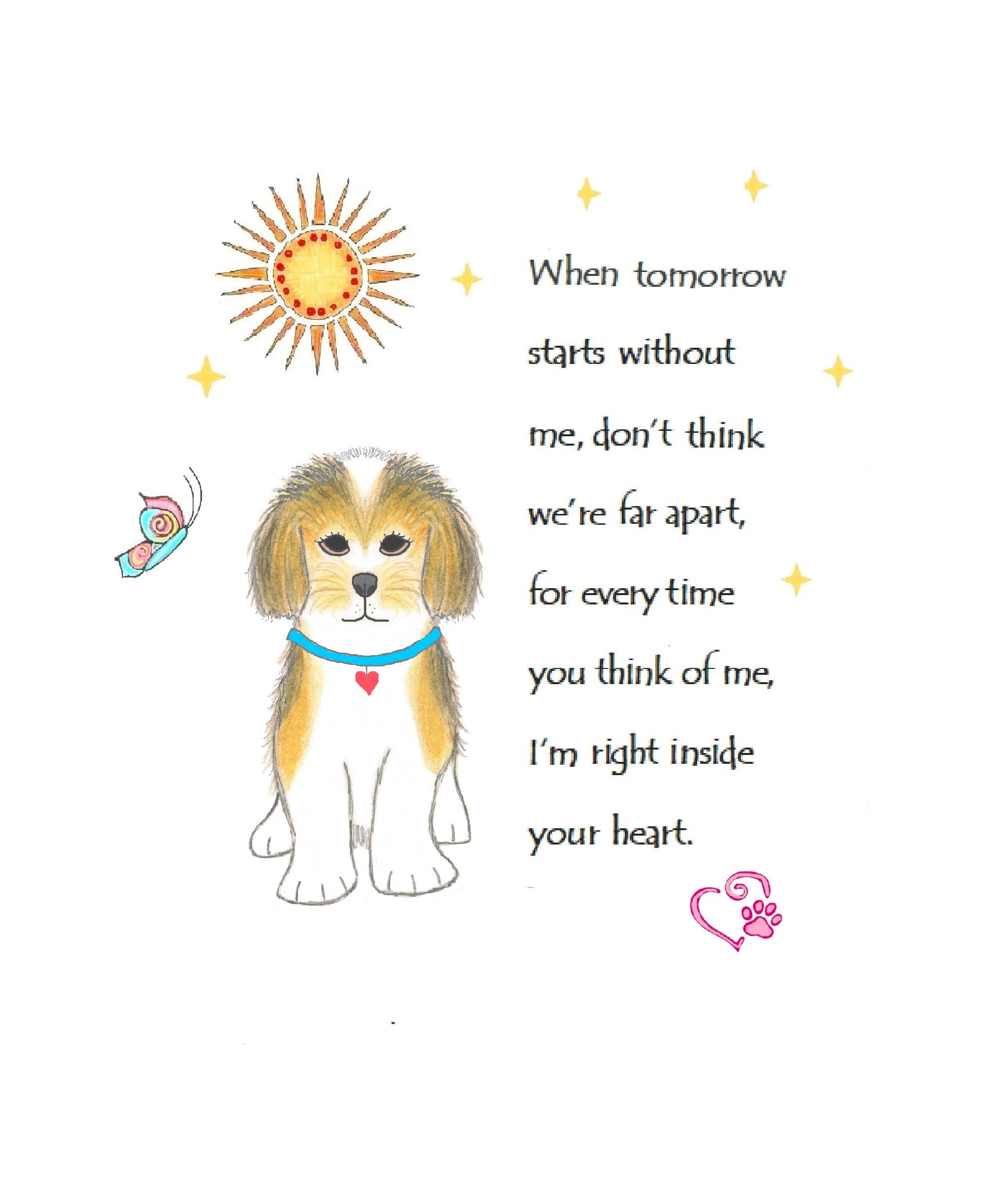 Dog Sympathy Greeting Card, Dog Loss Greeting Card, - Etsy