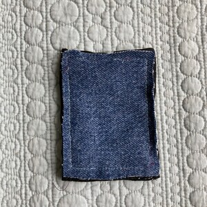 Denim Jean Patch, Hand Embroidered Patch, Sew on Patch, Visible Mending ...