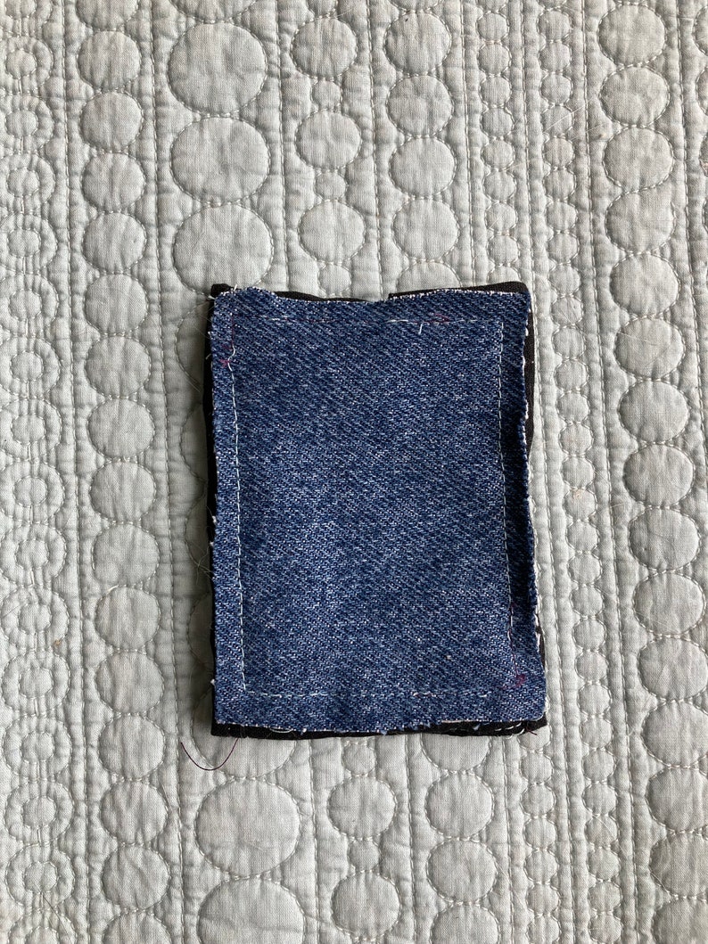 Denim Jean Patch, Hand Embroidered Patch, Sew on Patch, Visible Mending ...