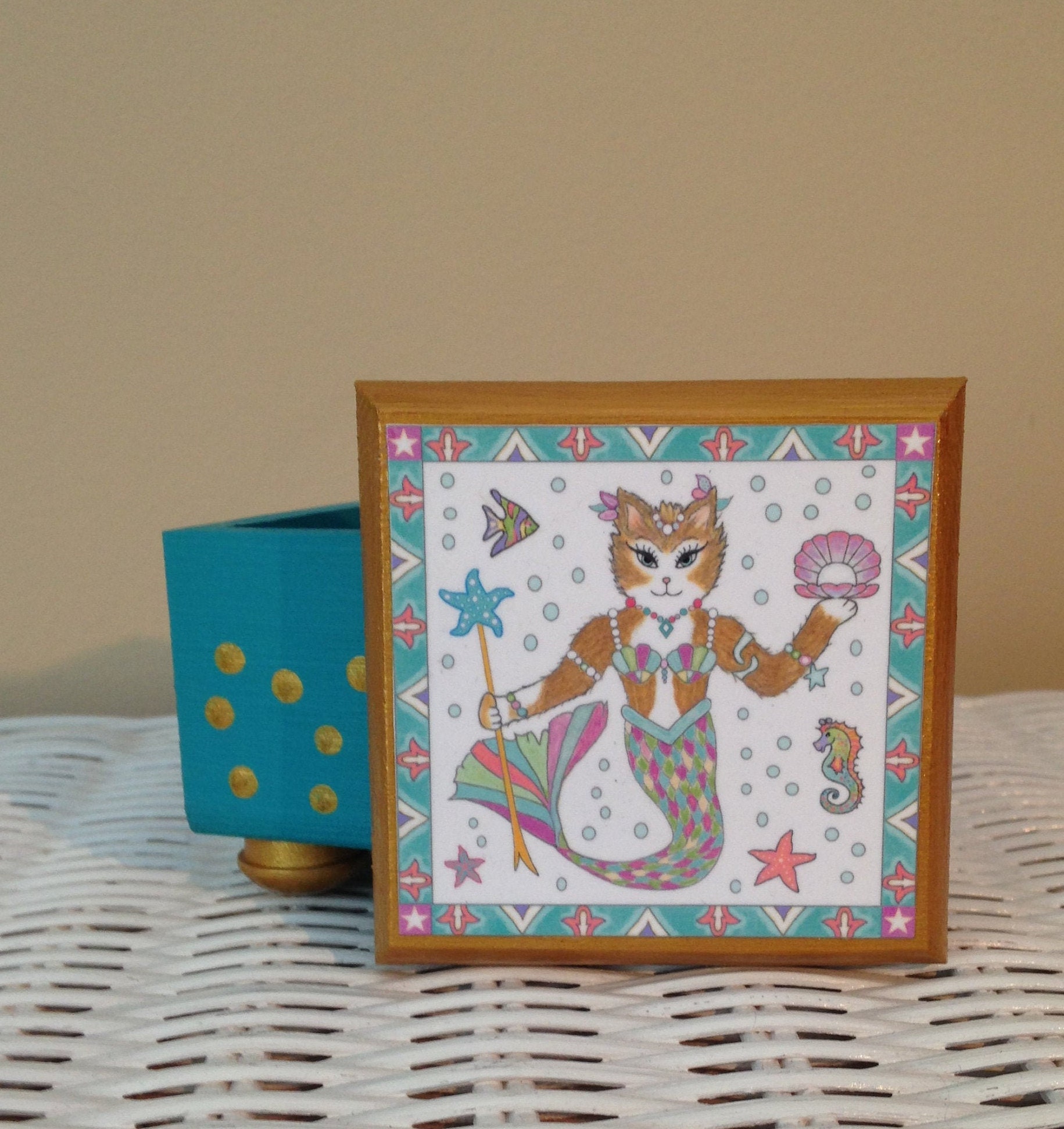 Mermaid Trinket Box, Handmade Mermaid Gift Box, Mermaid Treasure Box - Etsy