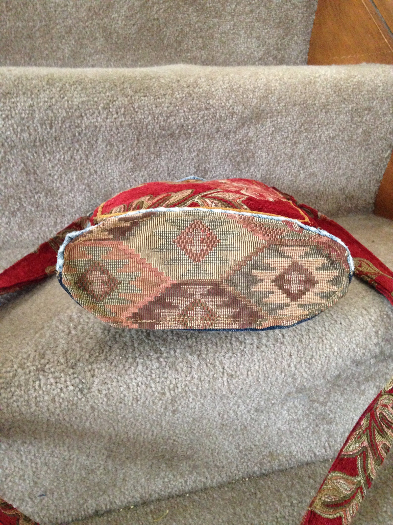 Tapestry and Denim Shoulder Bag, Handmade Tapestry Handbag - Etsy