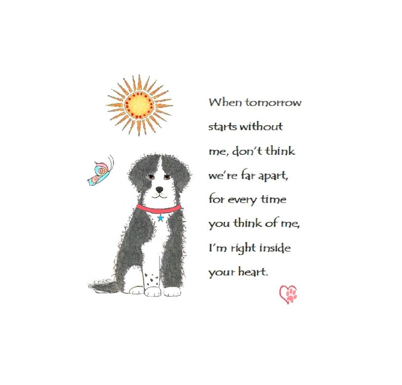Dog Sympathy Greeting Card, Dog Loss Greeting Card, - Etsy