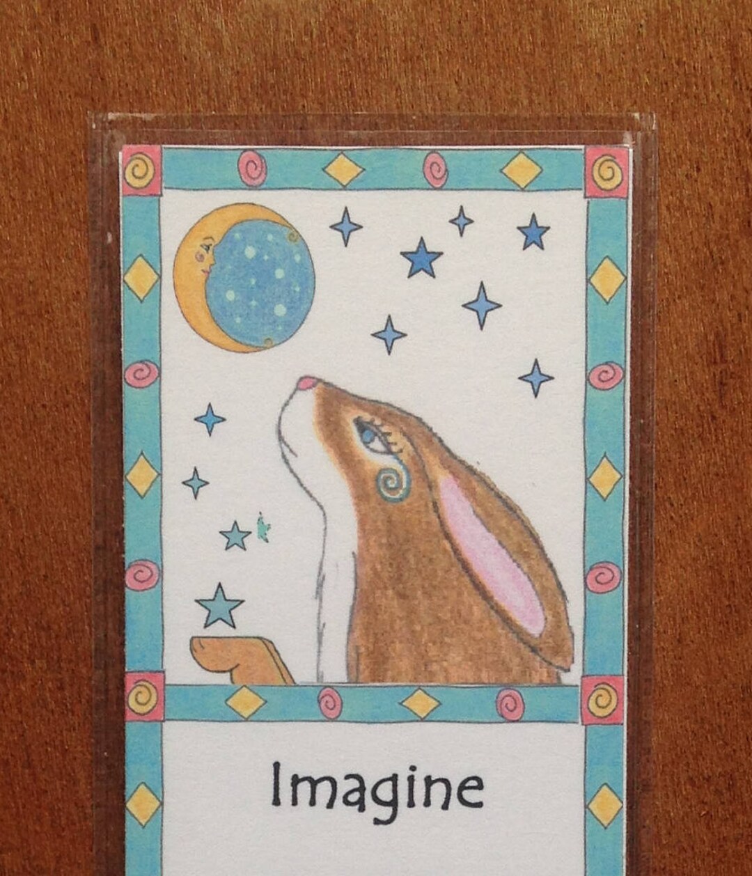 Hare and Moon Bookmark - Bookmark Hare and Moon - Rabbit Bookmark ...