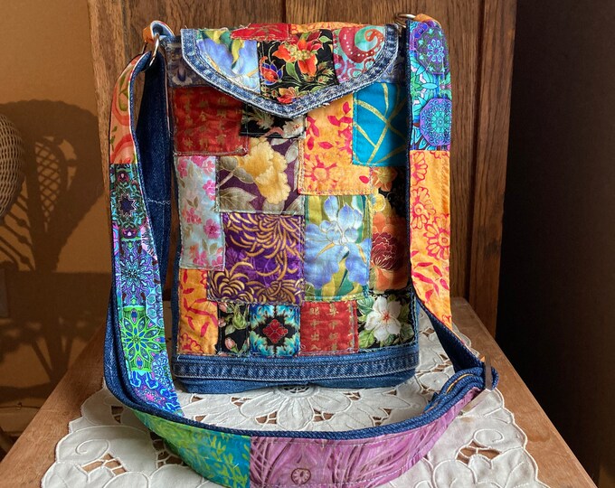 Handmade Patchwork, Collage, Colorful Crossbody/shoulder Handbag - Etsy