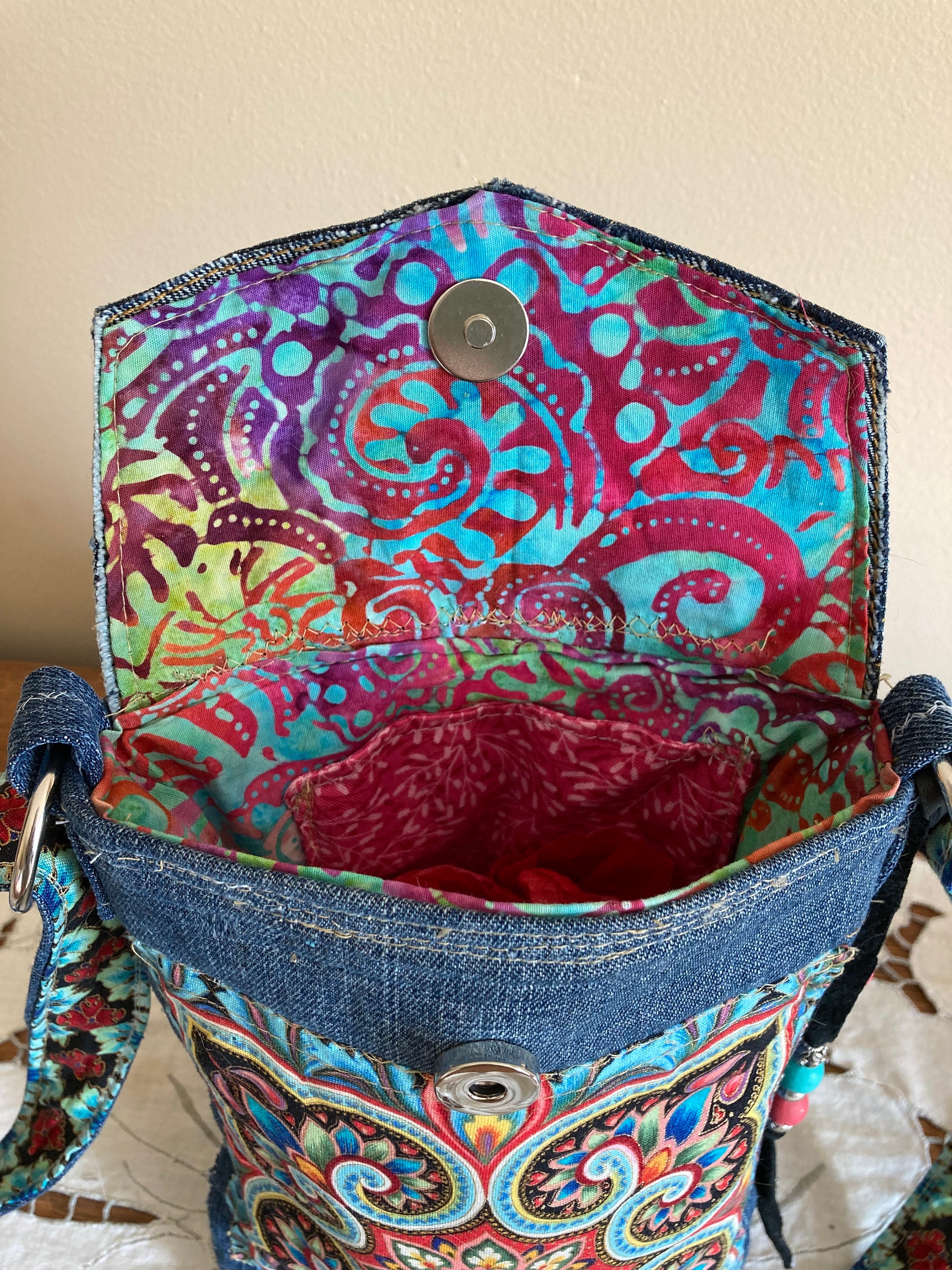 Denim Boho Cross Body Handbag - Etsy