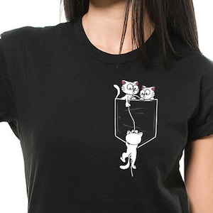 Pocket Kittens T-shirt Funny Cat T Shirts Cat Rescue Shirt Cat T-shirt ...