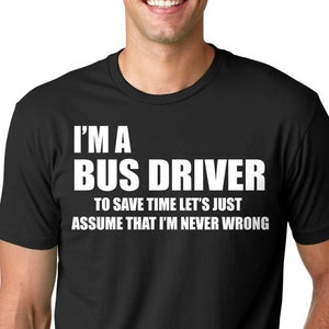 Bus Driver T-shirt Gift for Bus Driver Funny Profession T-shirt - Etsy
