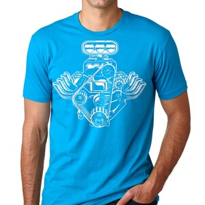 Engine T-shirt Muscle Car Motor Pistons Body Shop Mechanic - Etsy