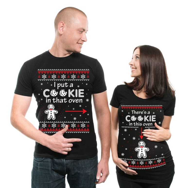 Christmas Maternity T Shirts Matching Cookie Pregnancy Shirts Etsy Canada