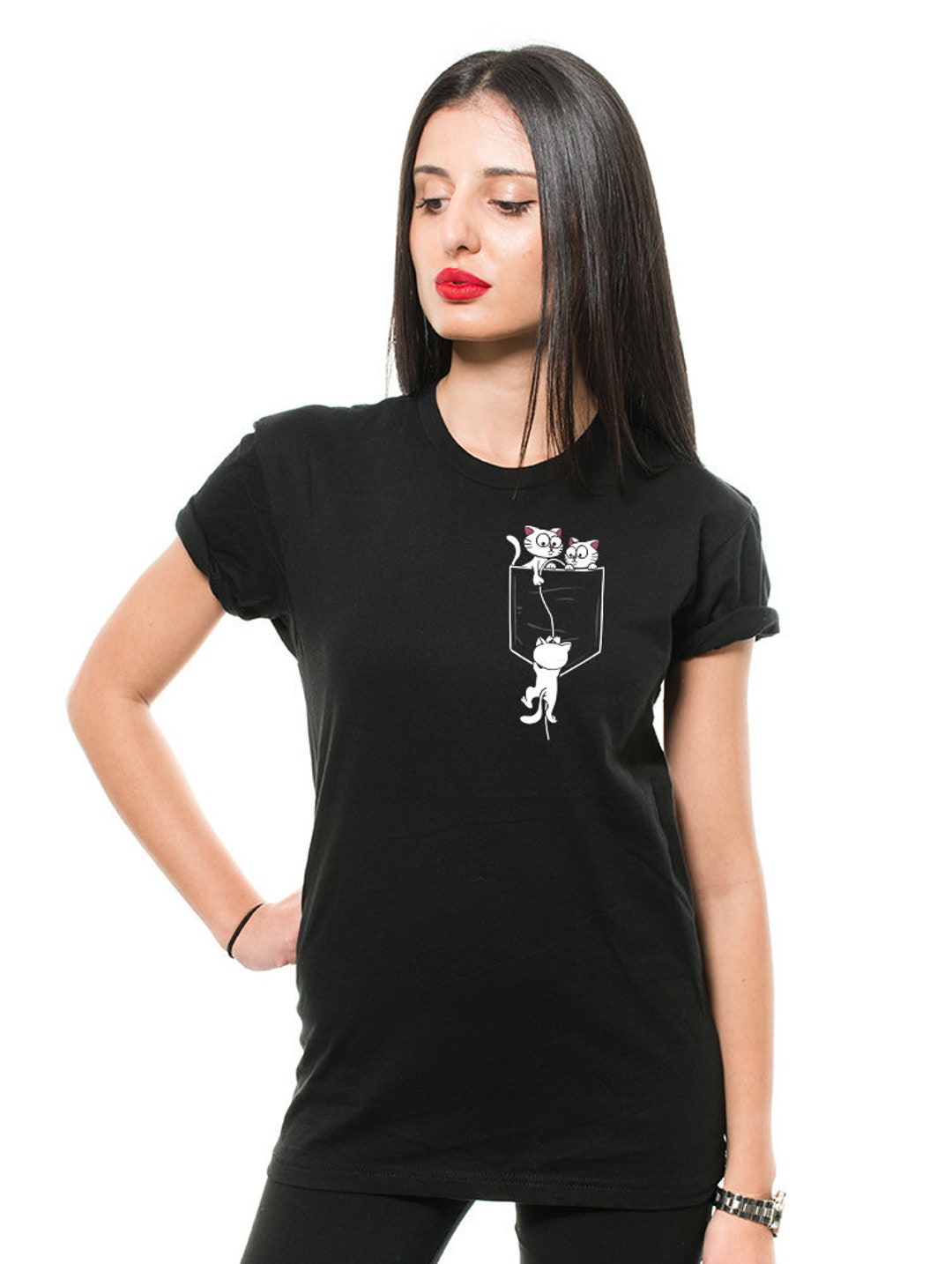 Pocket Kittens T-shirt Funny Cat T Shirts Cat Rescue Shirt Cat T-shirt ...