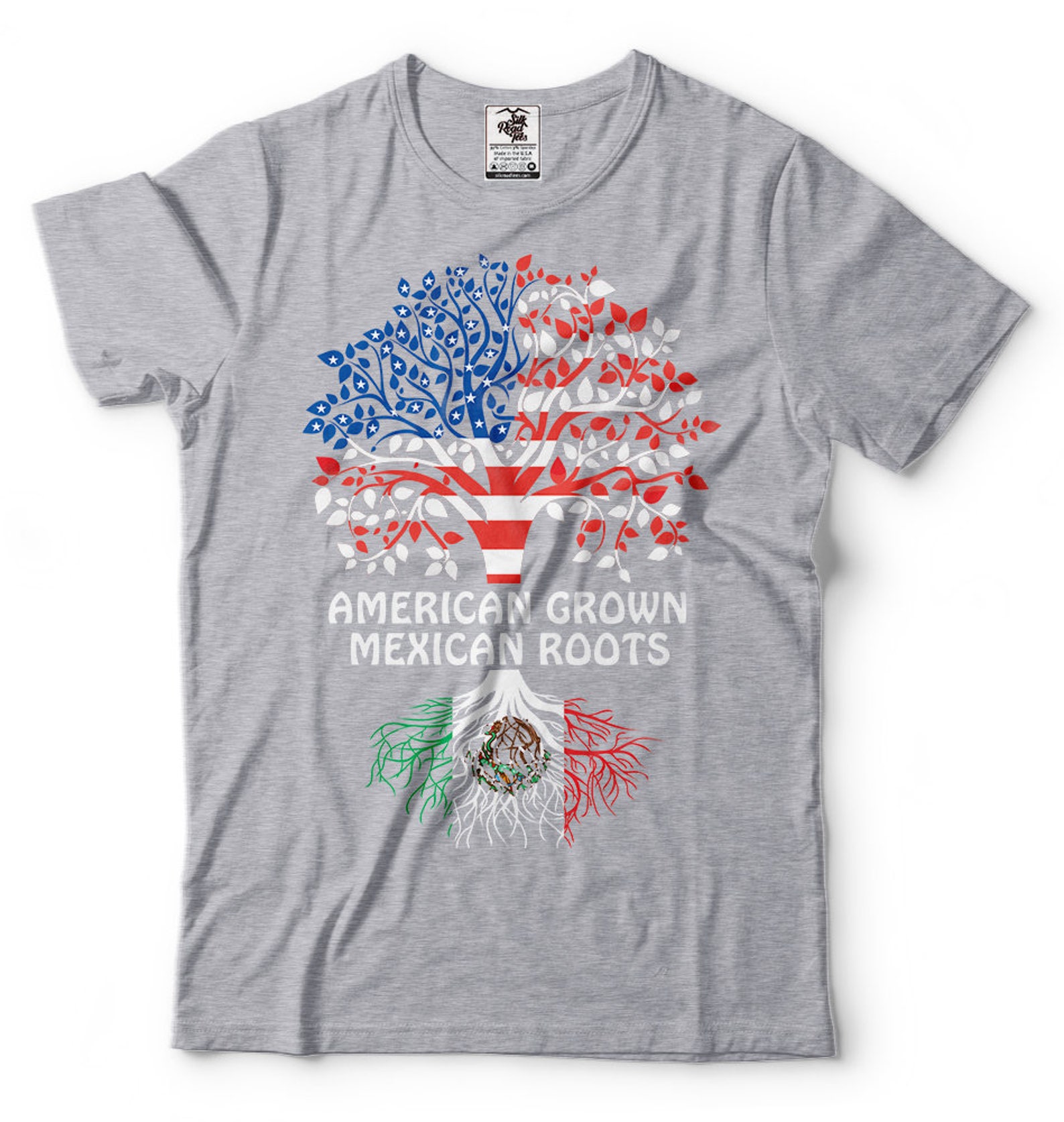 American Grown Mexican Roots T-shirt American Mexican | Etsy