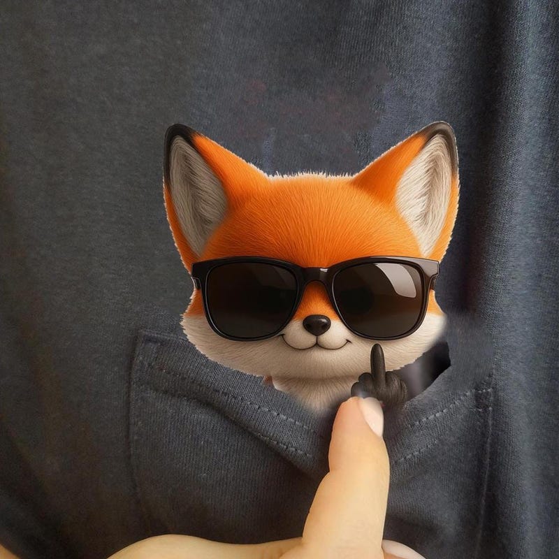 Fox Middle Finger - Etsy