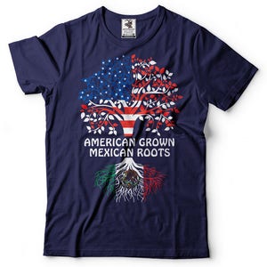 American Grown Mexican Roots T-shirt American Mexican | Etsy