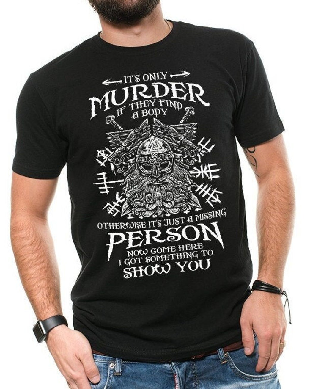 Viking Shirts Viking T Shirts for Men Odin Symbol Scandinavian Runes ...