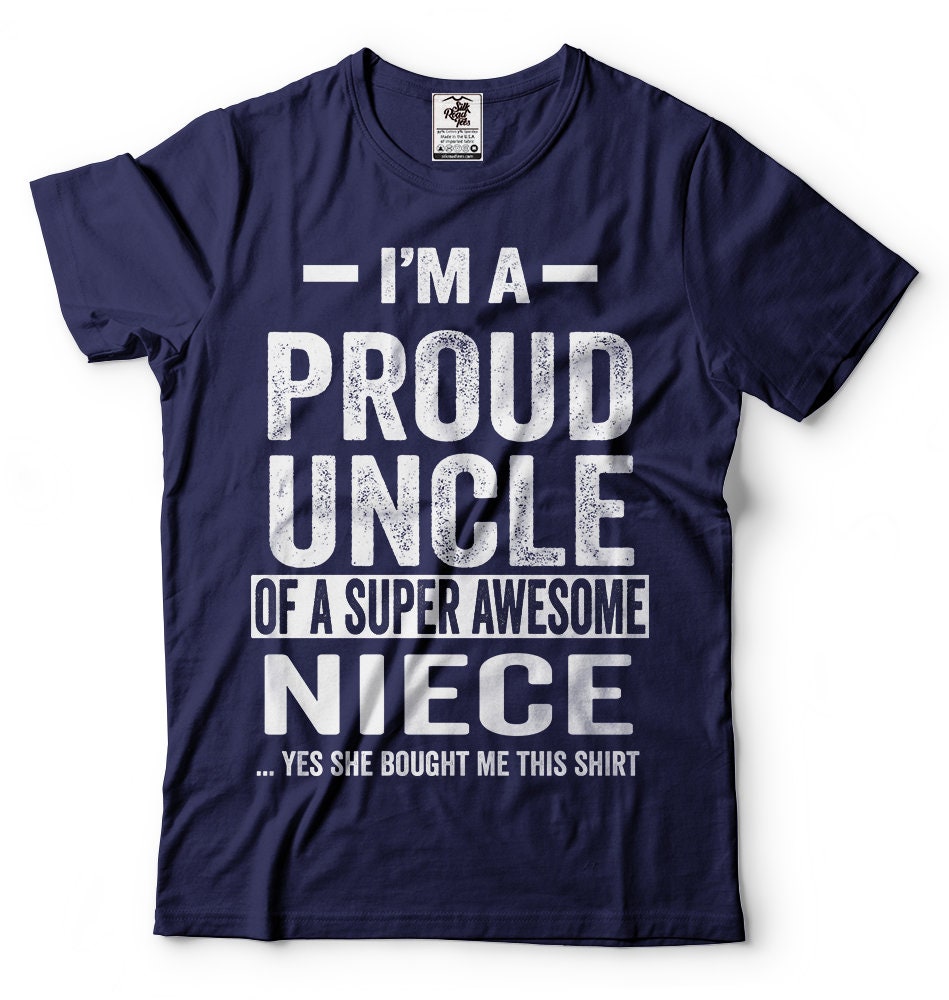 Mens Proud Uncle of a Super Awesome Niece Funny Uncle Gift T - Etsy