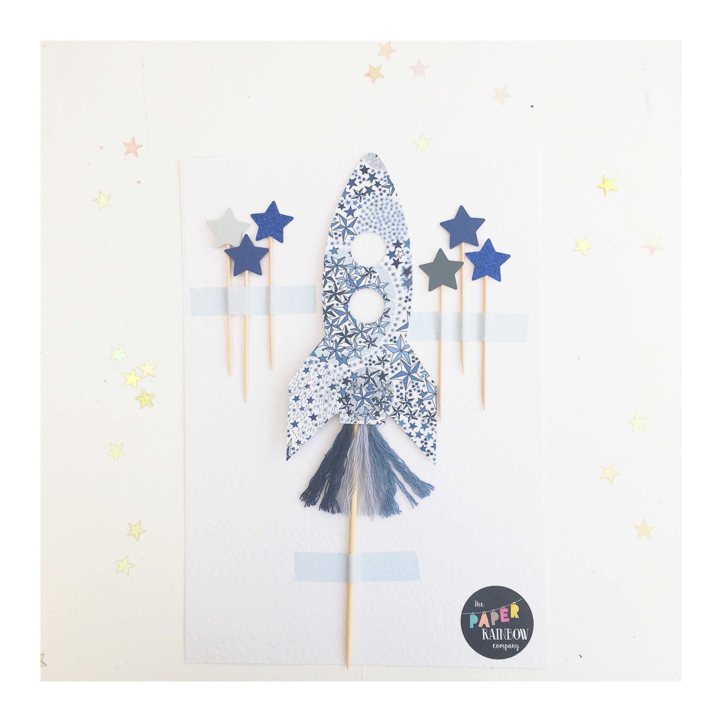Rocket Cake Topper/ Space Cake Topper / Stars/ Cake | Etsy