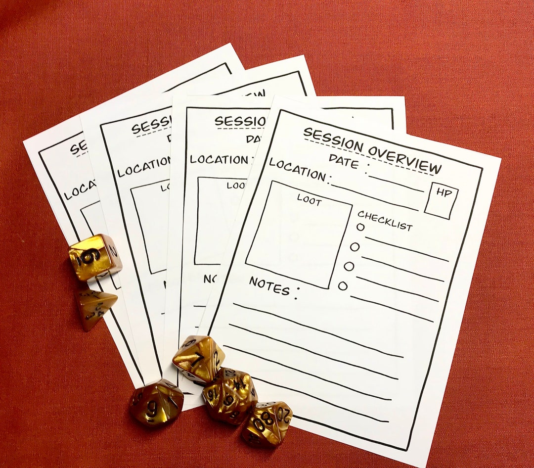 Dnd Session Overview Printable Notecards | Dnd, Dungeons and Dragons ...