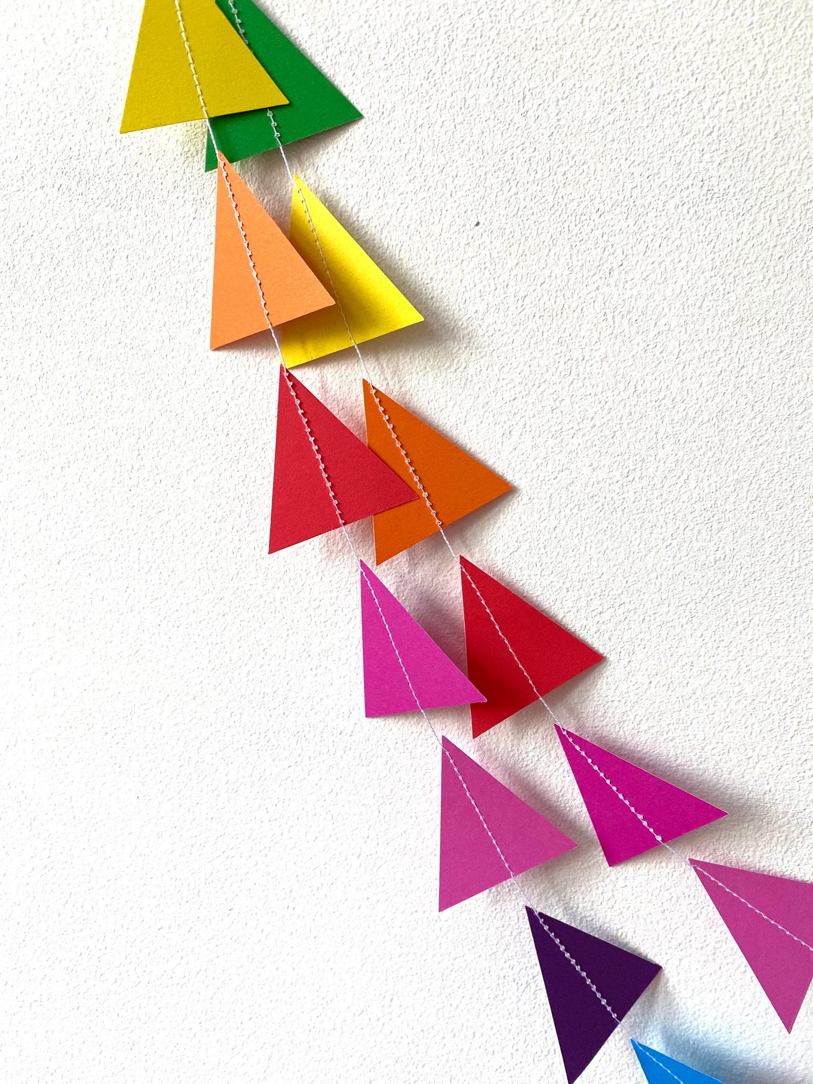 Paper Garland Geometric Triangle Paper Garland Party - Etsy