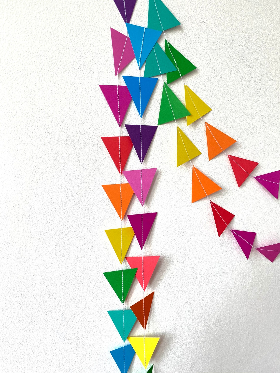 Paper garland geometric triangle paper garland party | Etsy