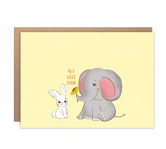 Get Well Soon Card Cute Get Better Soon Thinking of You Speedy | Etsy