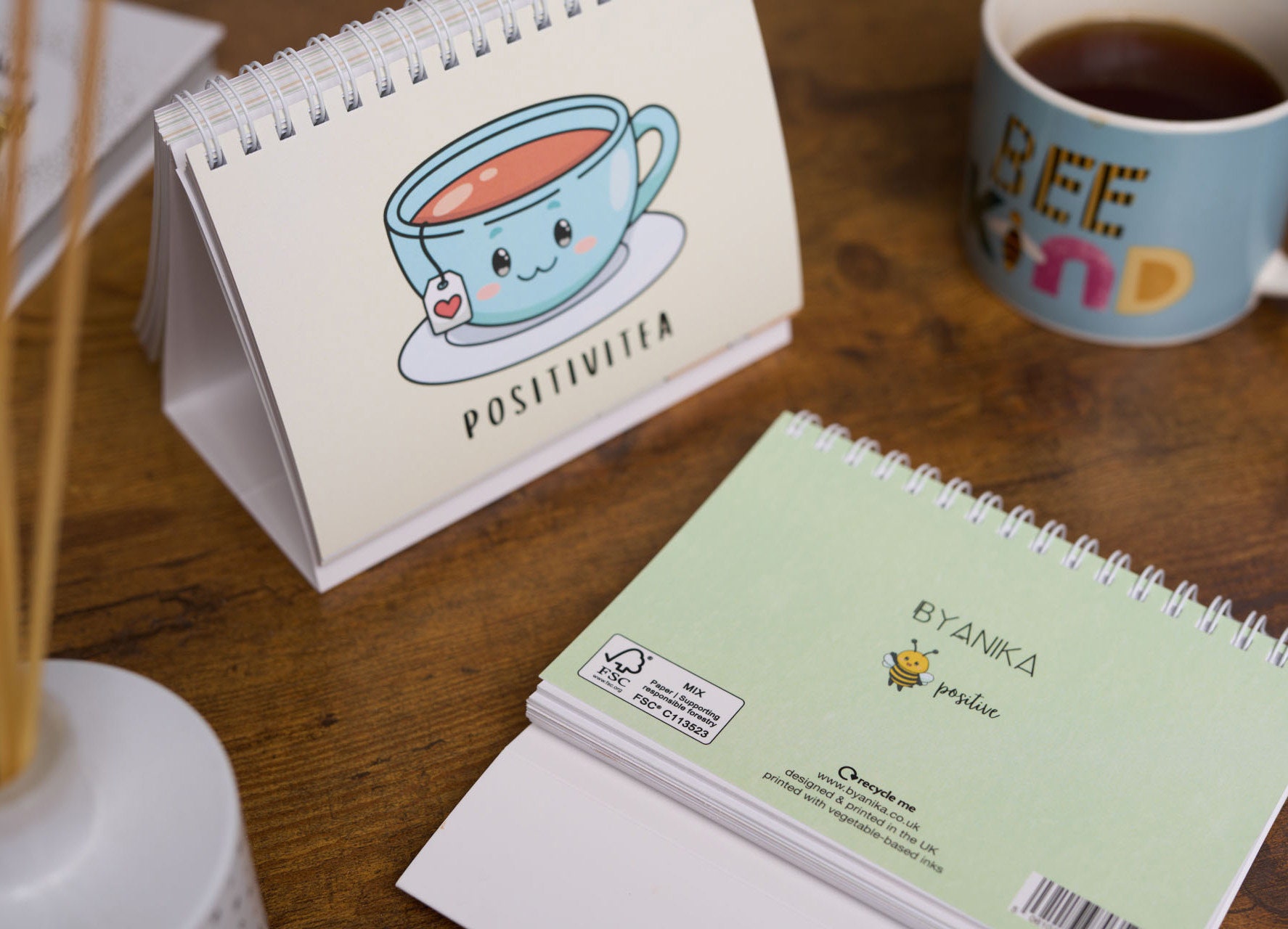 BYANIKA Motivational Flip Chart Desk Pad - Positive Affirmation Cards ...